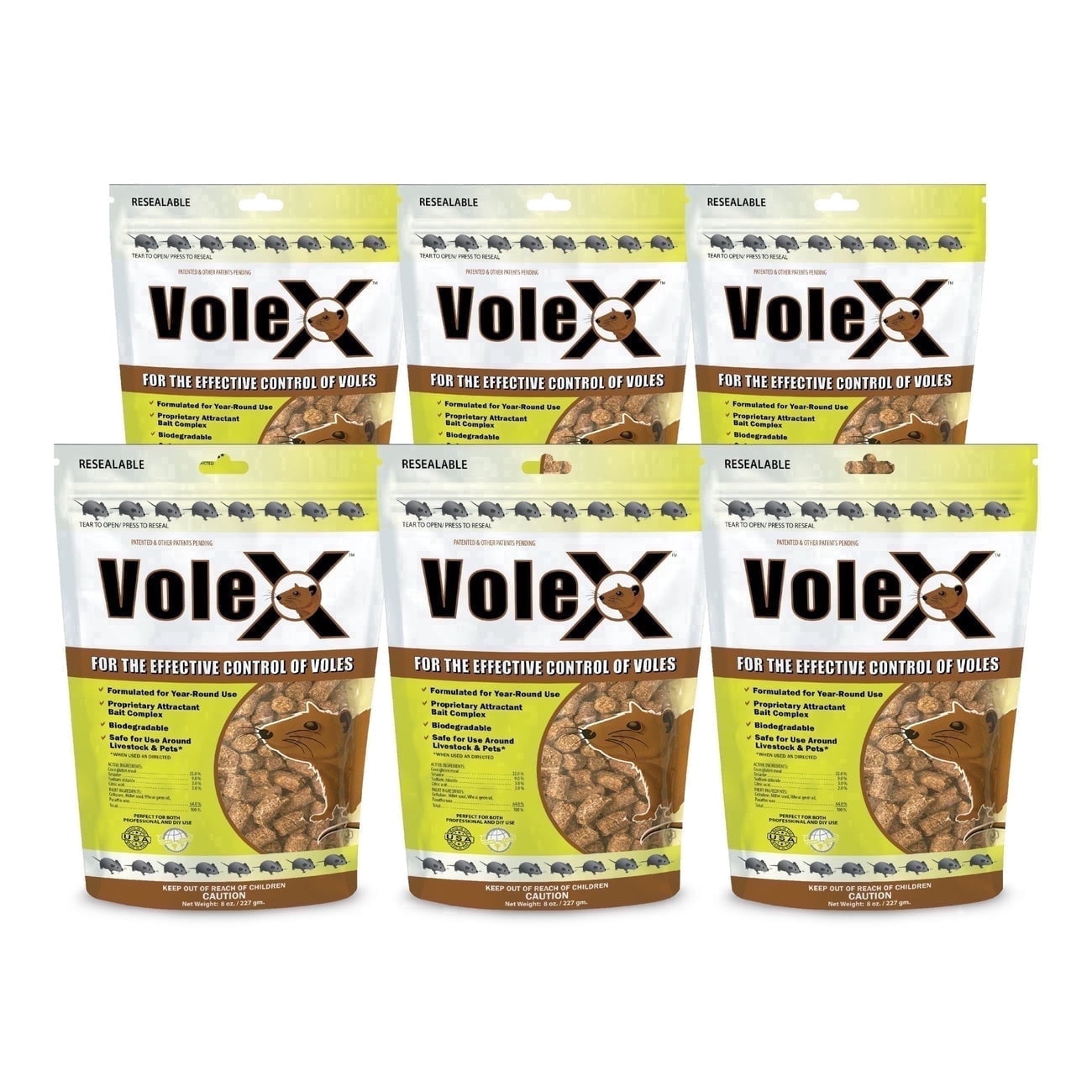 VoleX Vole Killer Pellets – Effective Against All Species of Voles, Non ...