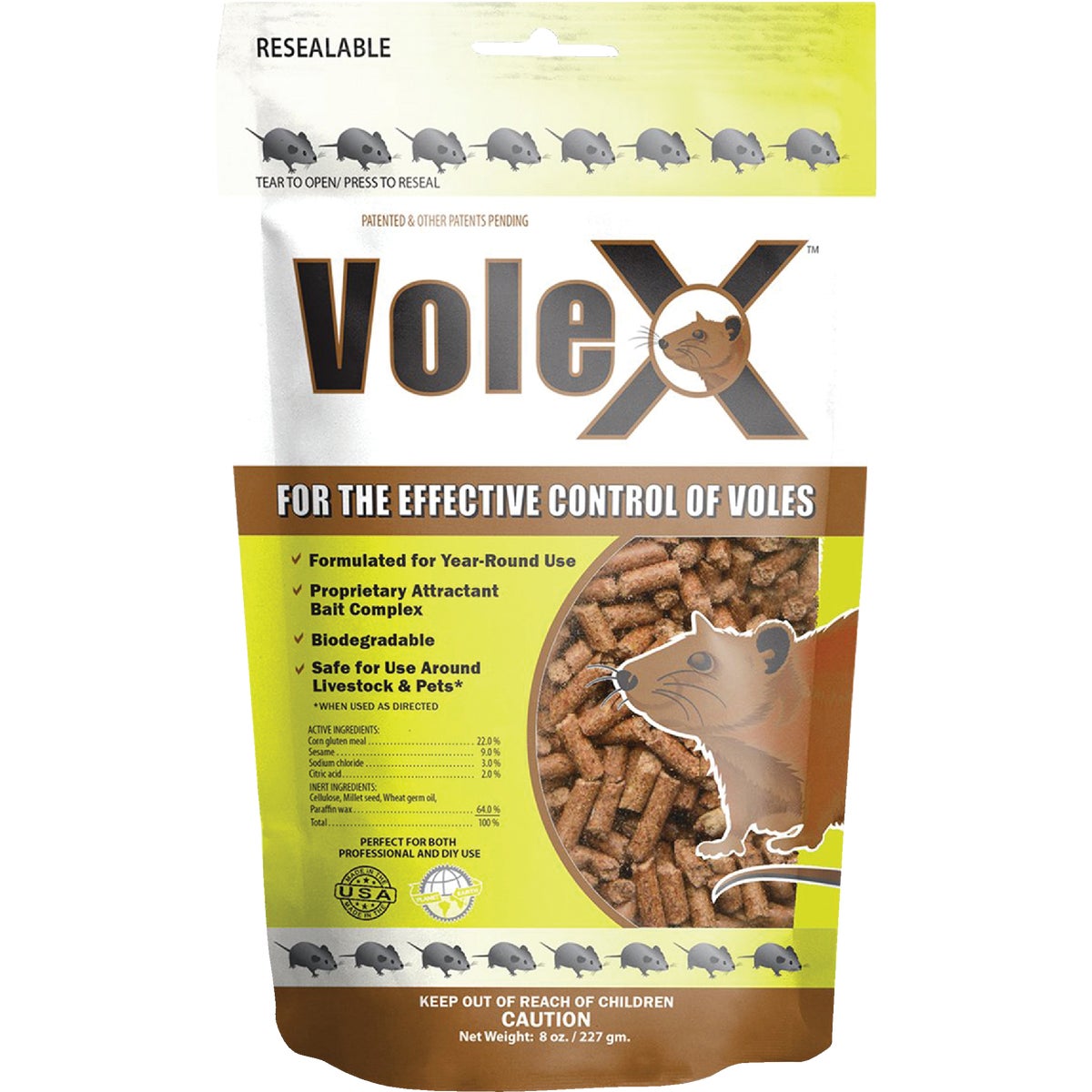 EcoClear Products VoleX, Safe Vole Elimination for All Species - 8oz ...