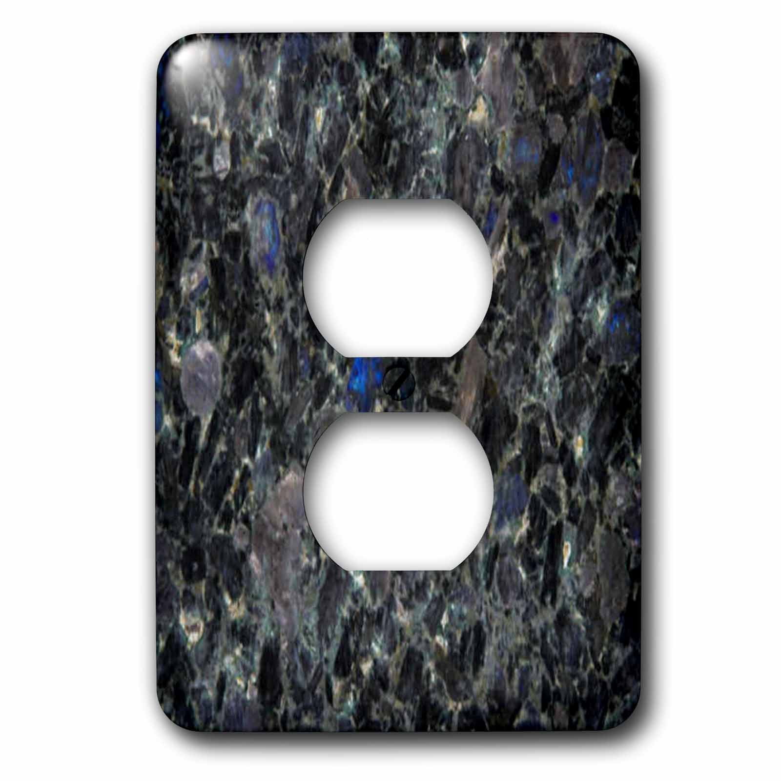 3dRose, Volga Blue granite print, 2 plug outlet cover - Walmart.com