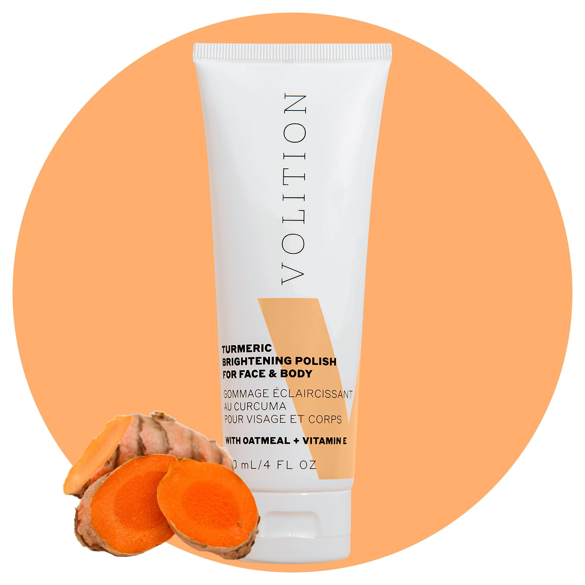 Volition Beauty Turmeric Polish with Oatmeal + Vitamin E | Physical ...