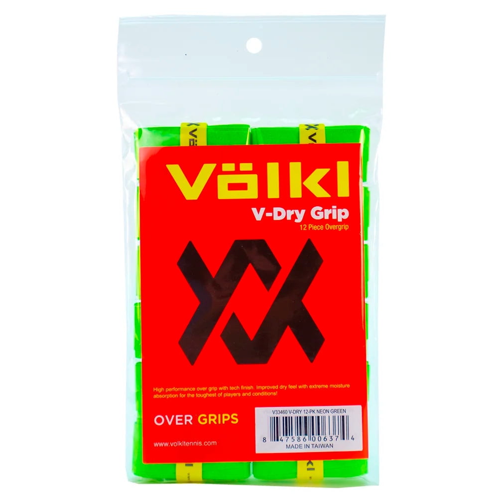 VOLKL V-Dry Grip | Overgrip | High Performance Tennis Grip (Neon Green ...