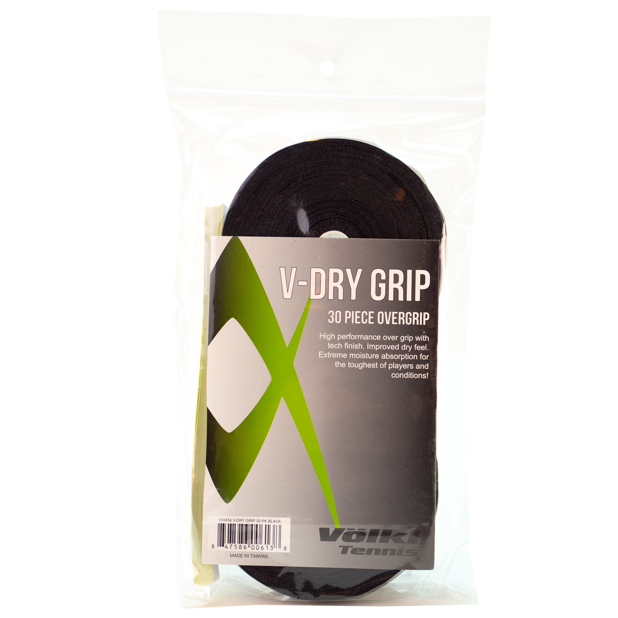 VOLKL V-Dry Grip | Overgrip | High Performance Tennis Grip (Black, 30 ...