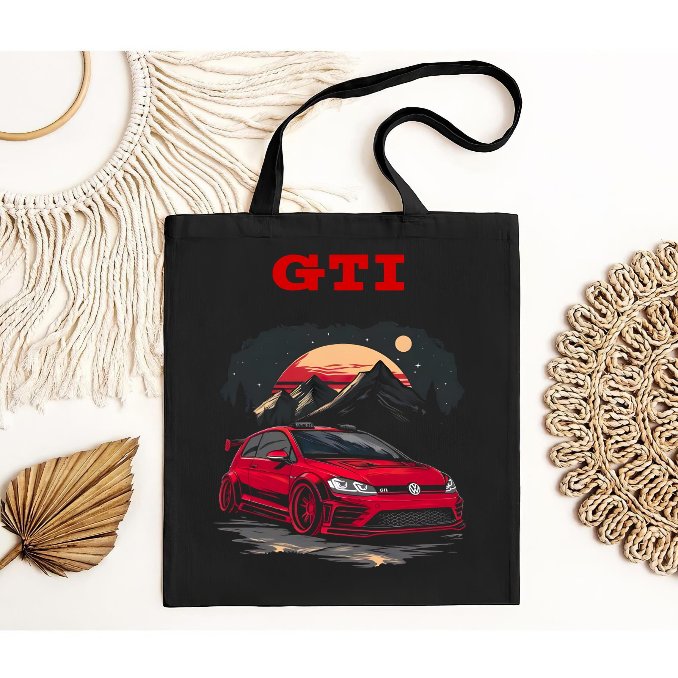 Volkswagen GTI Red Car Graphic Tote Bag - Sunset Mountain Design All ...