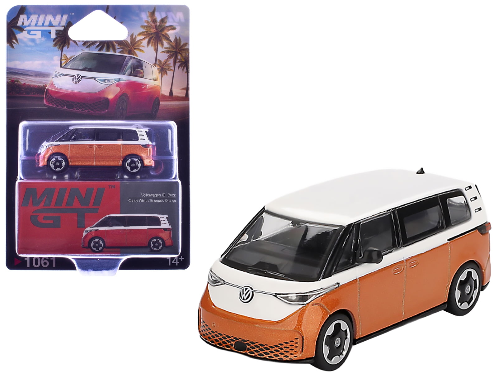 Volkswagen ID.Buzz Van Candy White and Energetic Orange Metallic ...