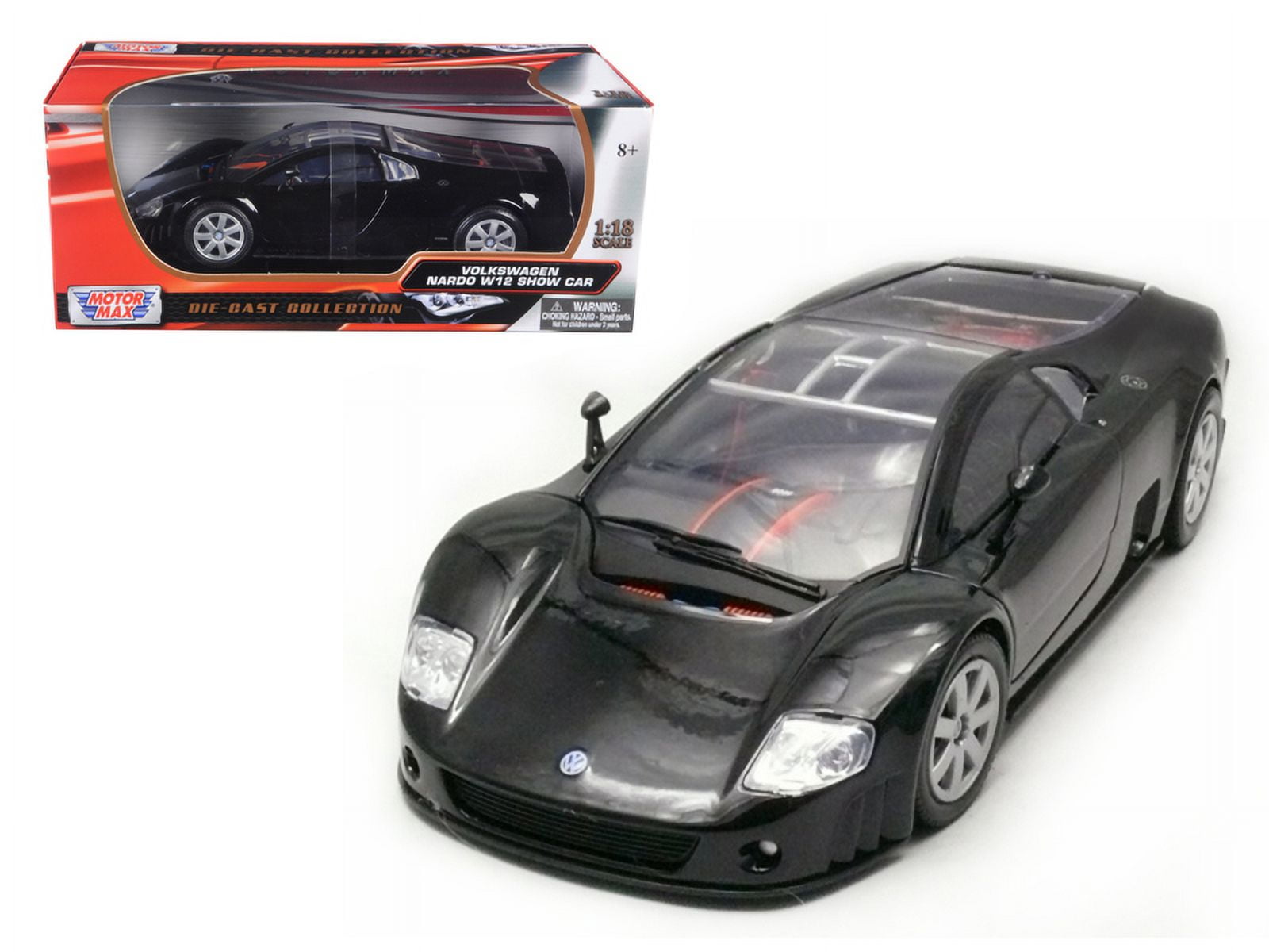 Volkswagen Nardo W12 Show Car Black 1/18 Diecast Model Car by Motormax ...