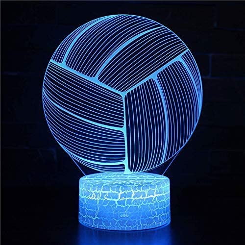 Volleyball 3D Night Light,3D Illusion Lamp 16 Color Change Decor Lamp ...