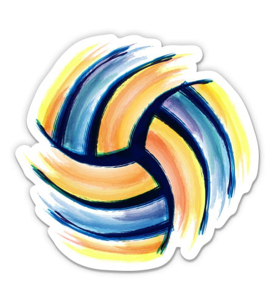 Volleyball - 5" Vinyl Sticker - For Car Laptop I-Pad - Waterproof Decal ...