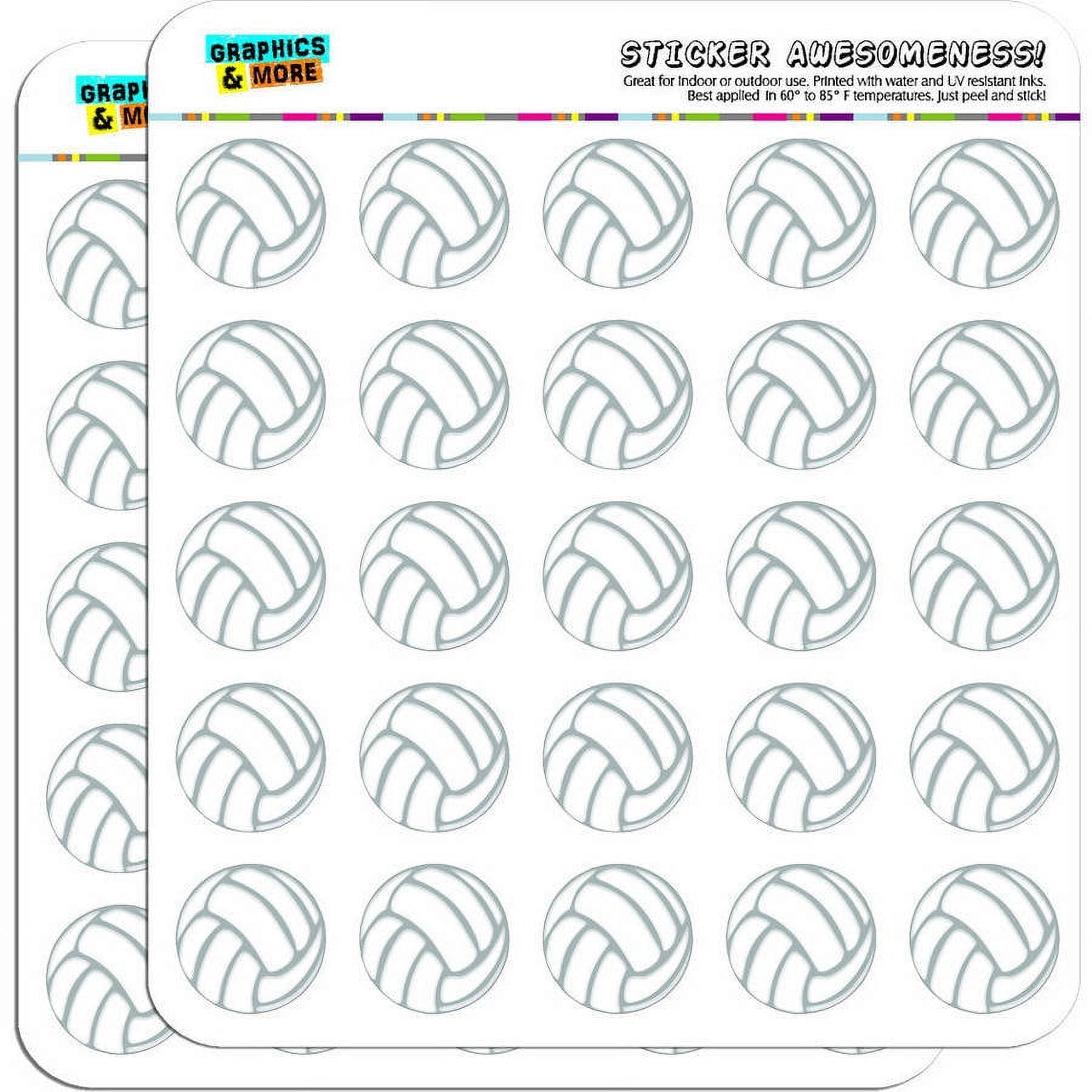 Volleyball 50 1" Planner Calendar Scrapbooking Crafting Stickers ...