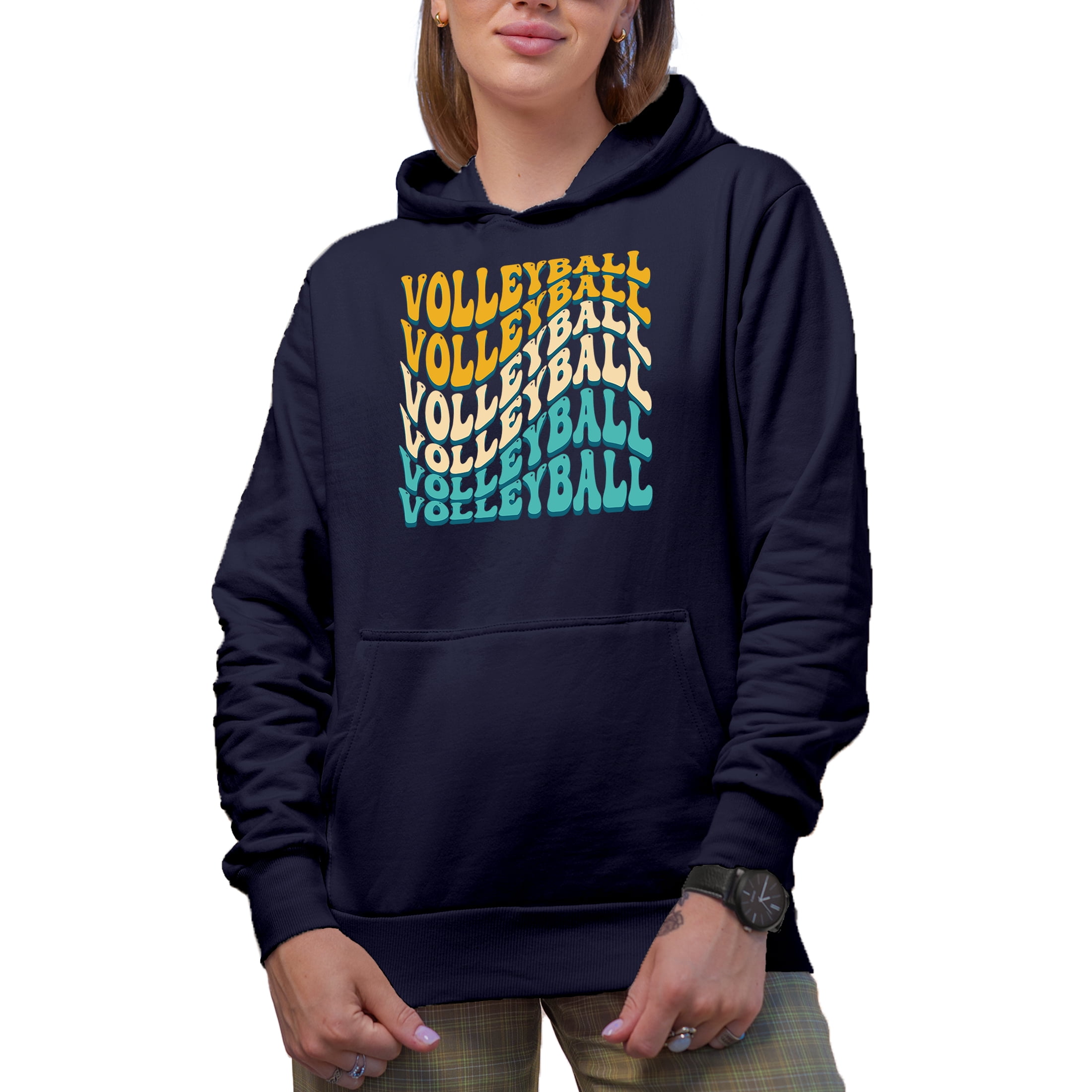 Volleyball, Athlete or Sports Themed, Groovy Retro Wavy Text Merch Gift ...