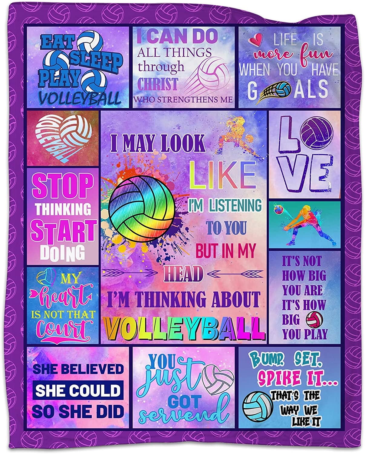 Volleyball Fleece Throw Blanket, Perfect Gift for Teen Girls ...