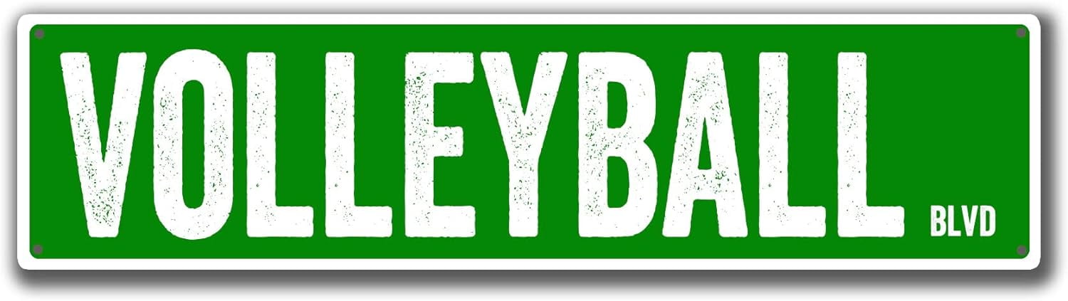 Volleyball Blvd Metal Tin Sign Road Garage Living Room Bathroom Garden ...