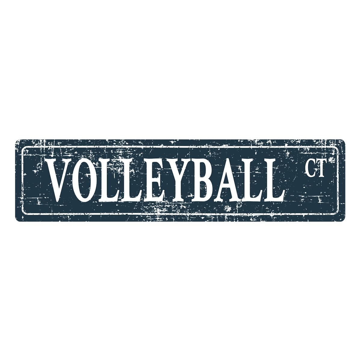 Volleyball CT Street Tin Sign Vintage Iron Wall Art Funny Road Signs ...
