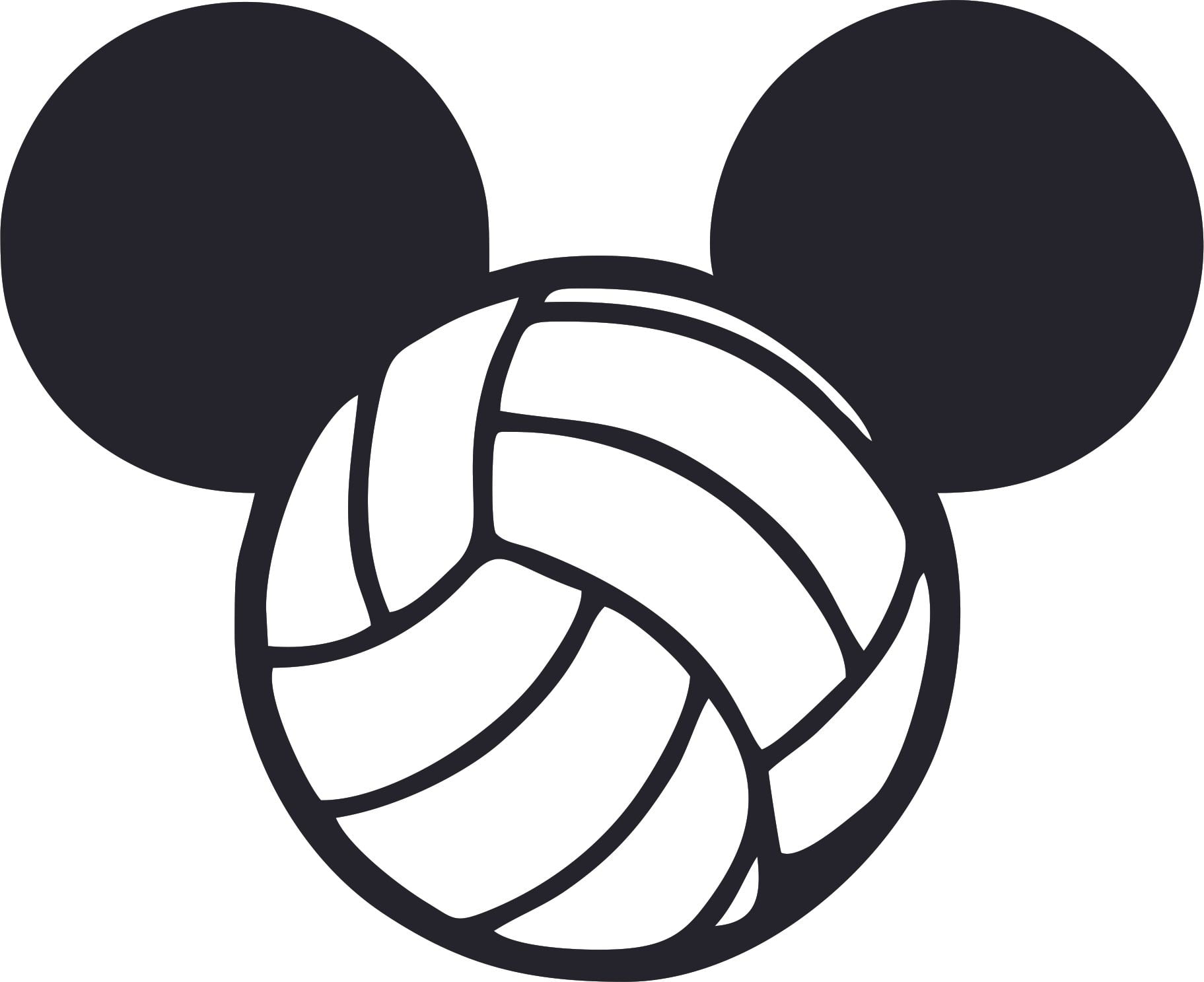 Volleyball Cartoon Character Wall Art Vinyl Sticker Design Decal Girl ...