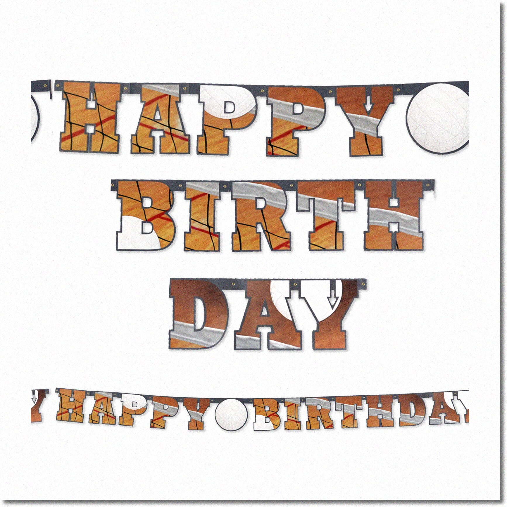 Volleyball Fiesta Extravaganza Banner - Jumbo 7" Cutout Letters ...