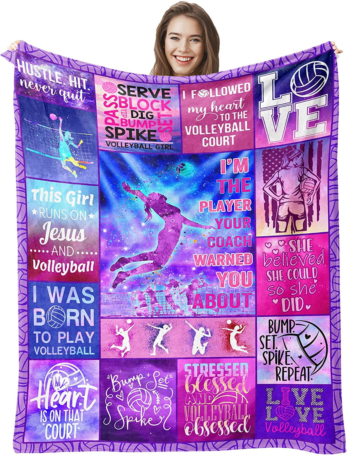 Volleyball Gift Blanket - Volleyball Gifts for Teen Girls - Volleyball ...