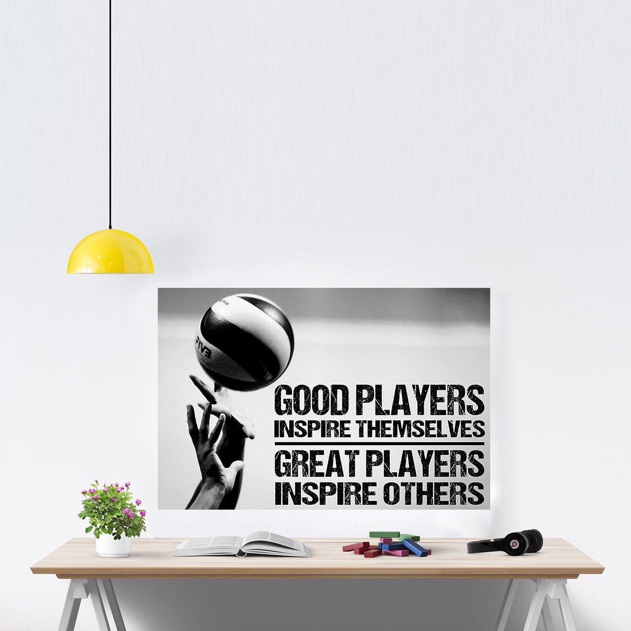 Volleyball Good Players Inspire Themselves Poster Volleyball Poster ...