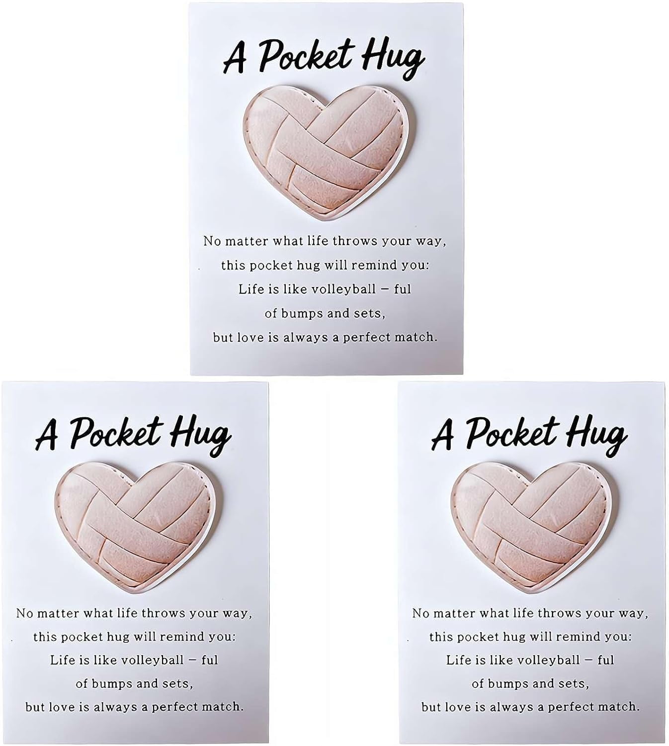 Volleyball Heart Pocket Hug with Gift Card, Charming Heart-Shaped ...