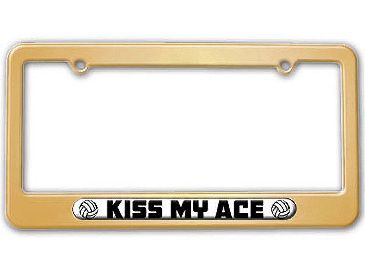 Volleyball Kiss My Ace - Sports License Plate Frame - Walmart.com
