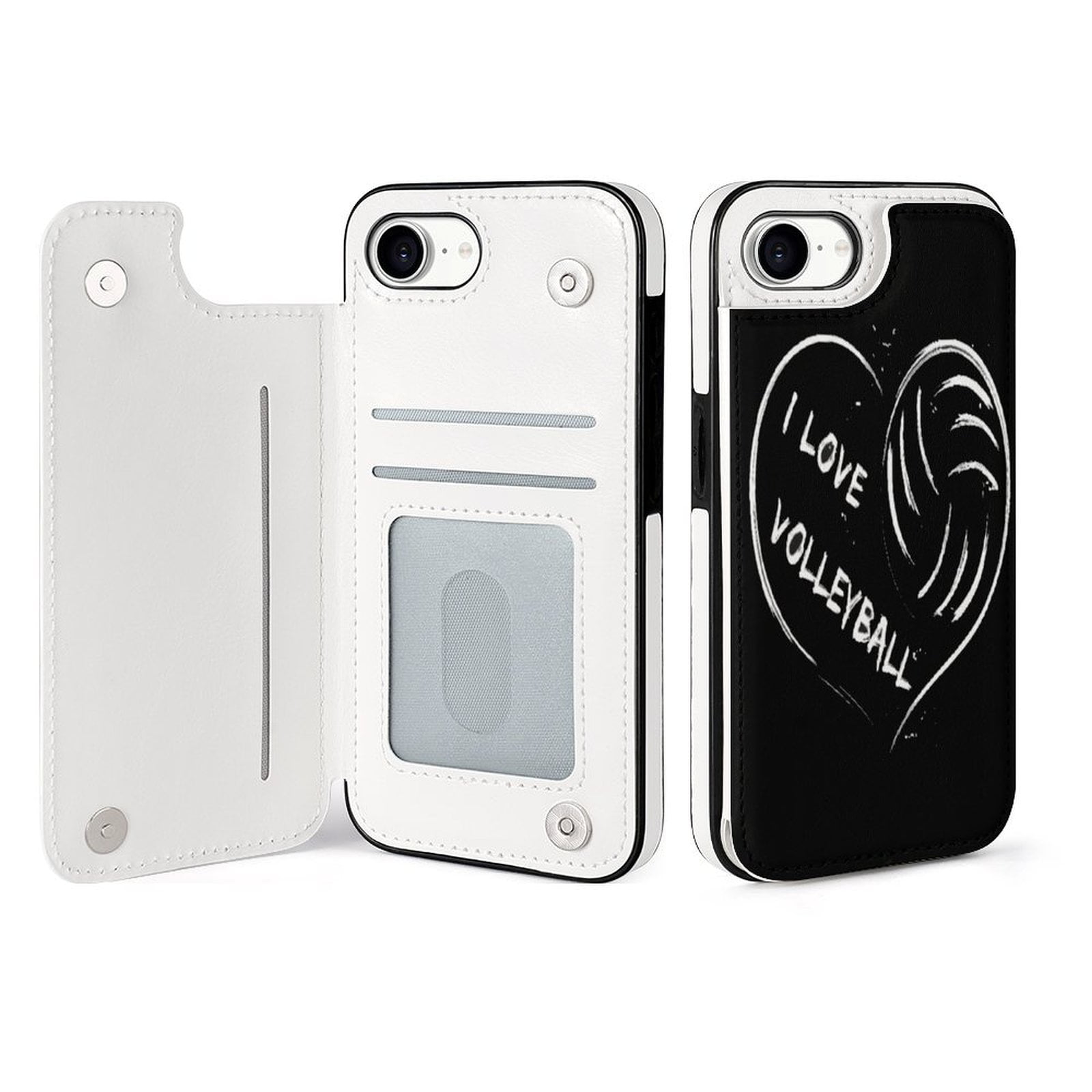 Volleyball Leather Wallet Case for iPhone 16 Pro Max 16E 16SE4 16PRO ...