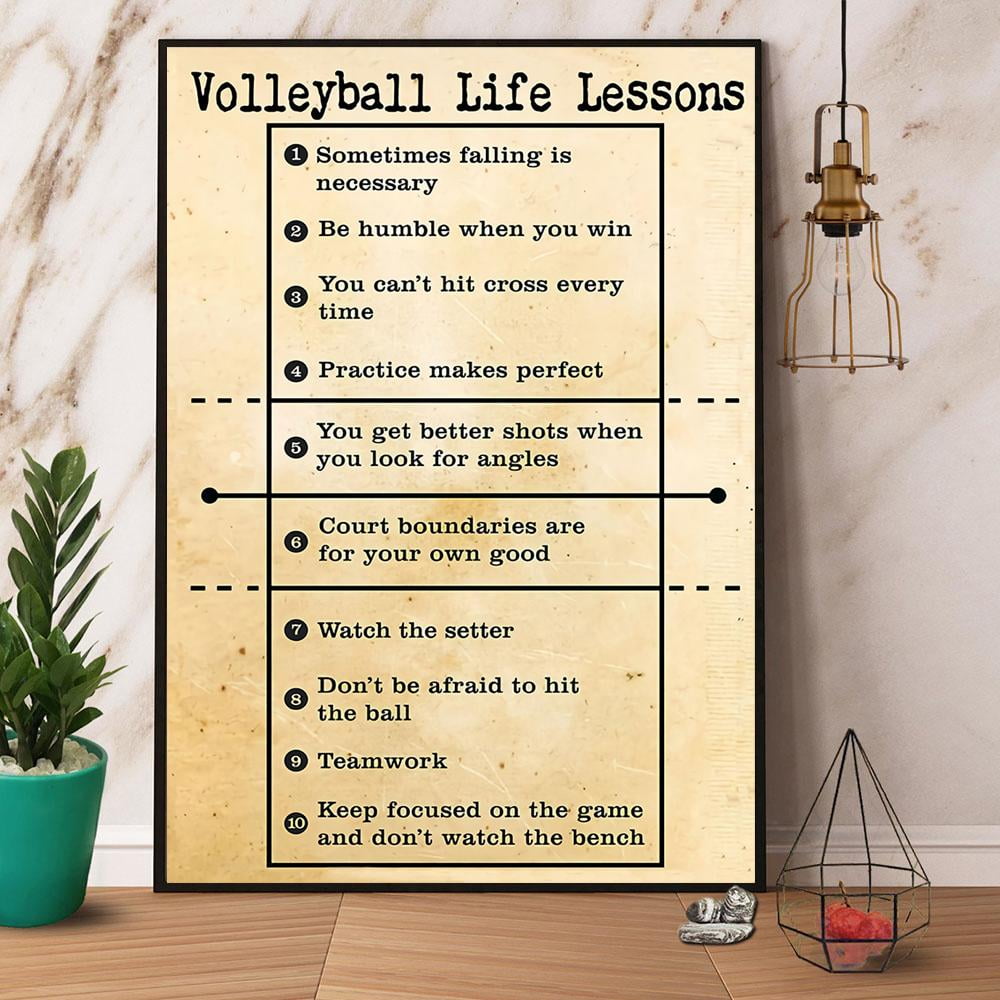 Volleyball Life Lesson Paper Poster No Frame Matte Wall Art Decor 11 x ...