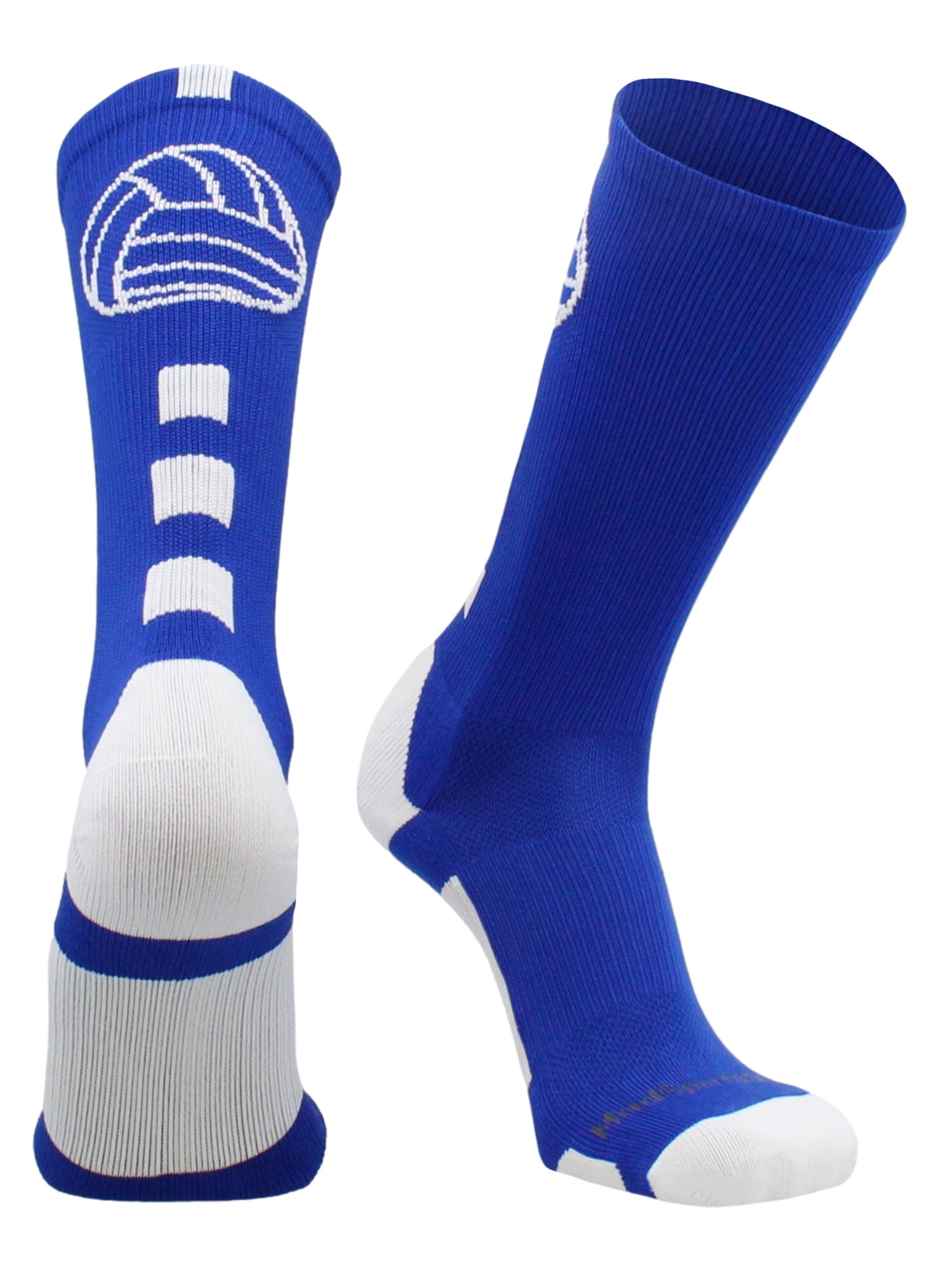 Volleyball Logo Crew Socks (Royal/White, Small) - Walmart.com
