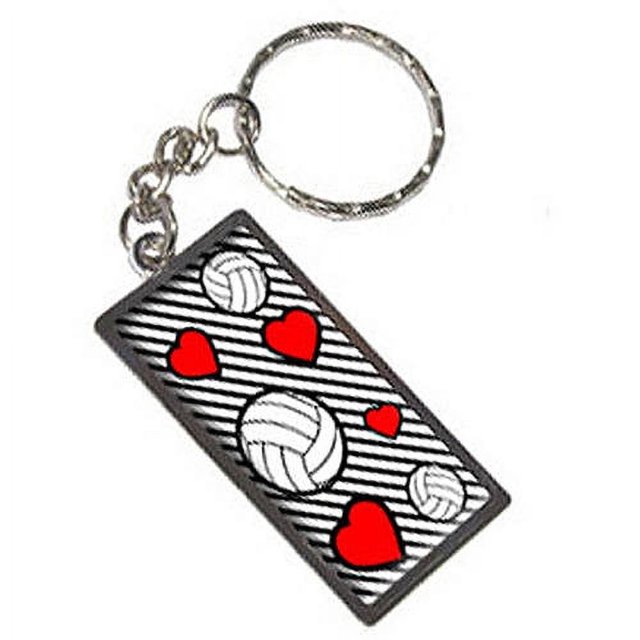 Volleyball Love Keychain Key Chain Ring - Walmart.com