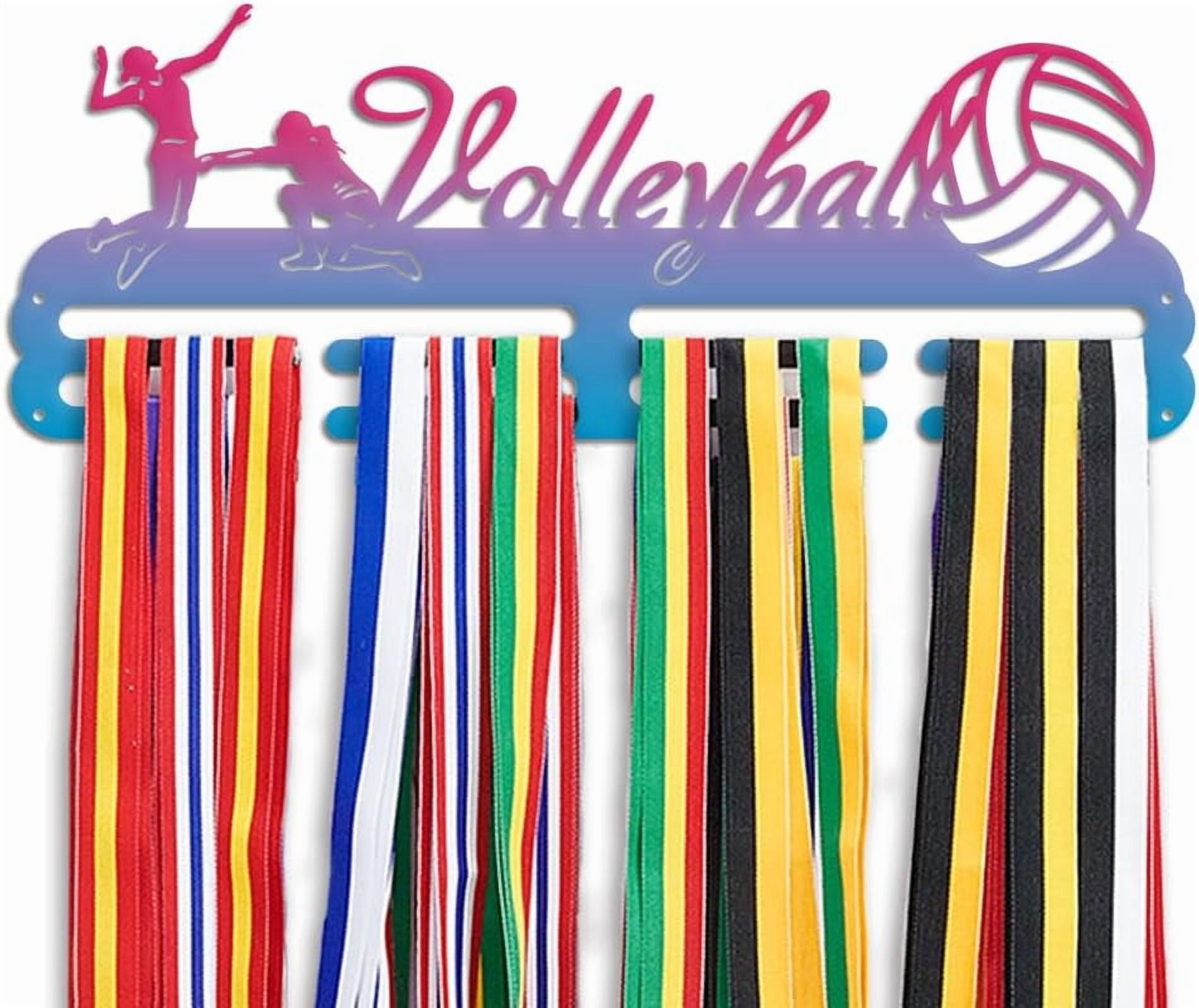 Volleyball Medal Display 2 Lines Medal Holder Frame Wall Mount Hanger ...