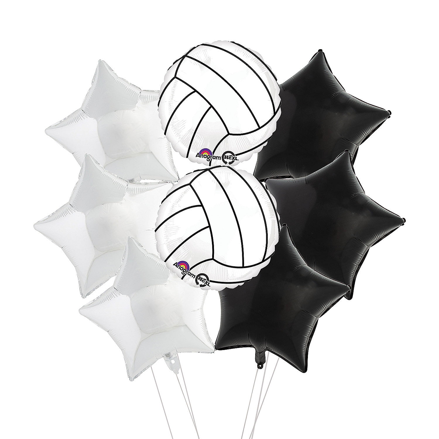 Volleyball Mylar Balloon Bouquet9 Pieces - Walmart.com