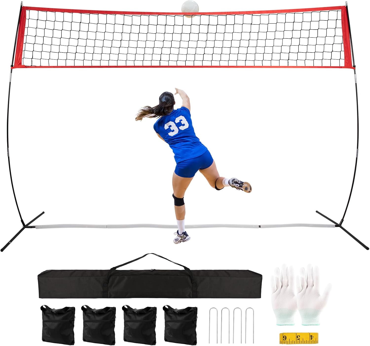 Volleyball Net for Backyard Bottom no Gap,Durable Volleyball Practice ...