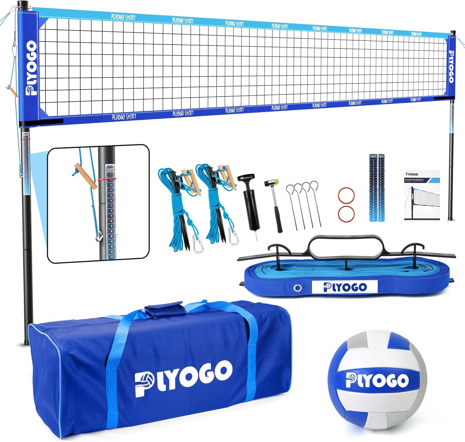Volleyball Net for Backyard, Professional Portable Outdoor Heavy Duty ...