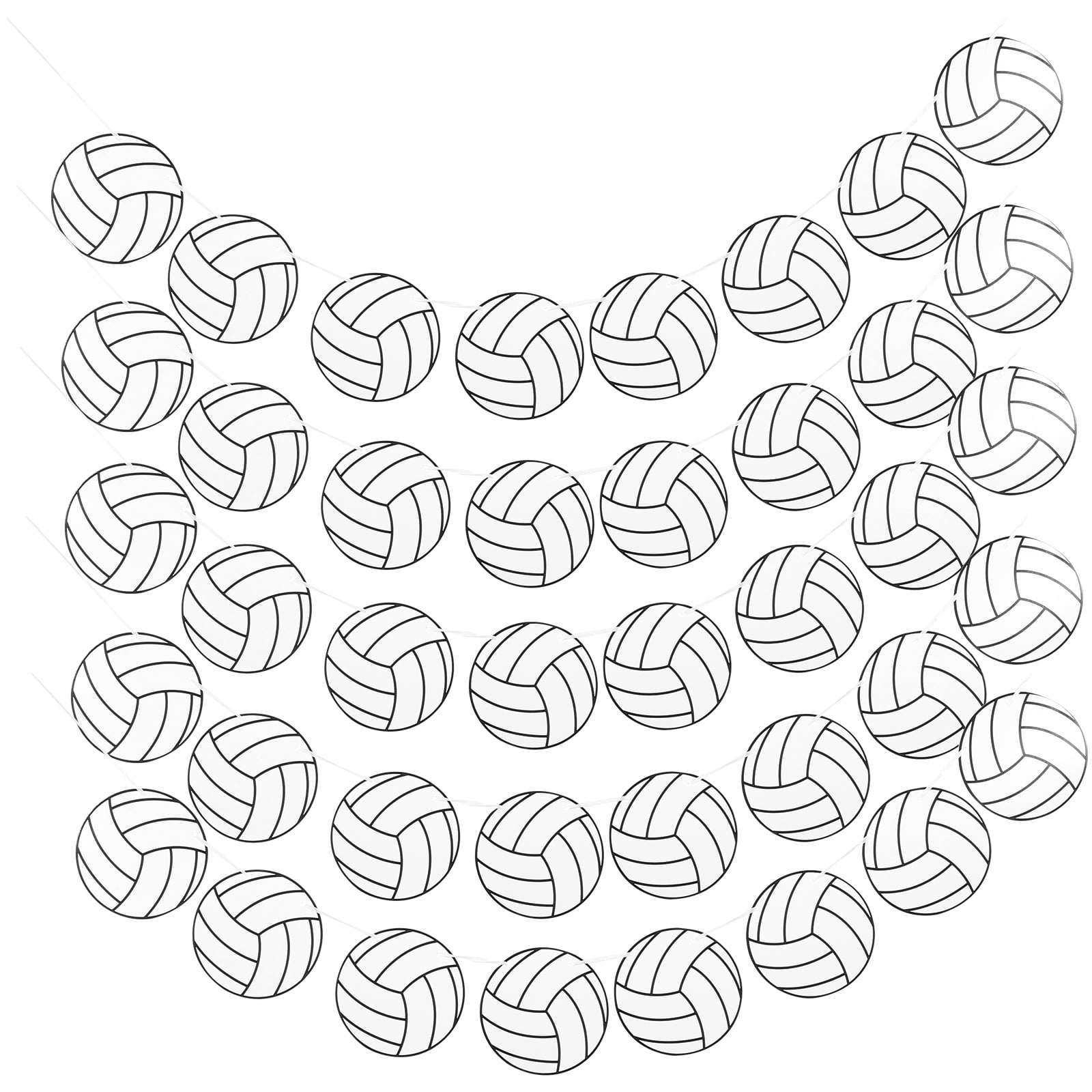5pcs Adorable Volleyball Banner for Sports Party Decoration and Supply ...