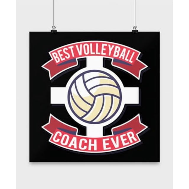 Volleyball Coach Appreciation Art - Sports Enthusiast - 13x13 Poster ...