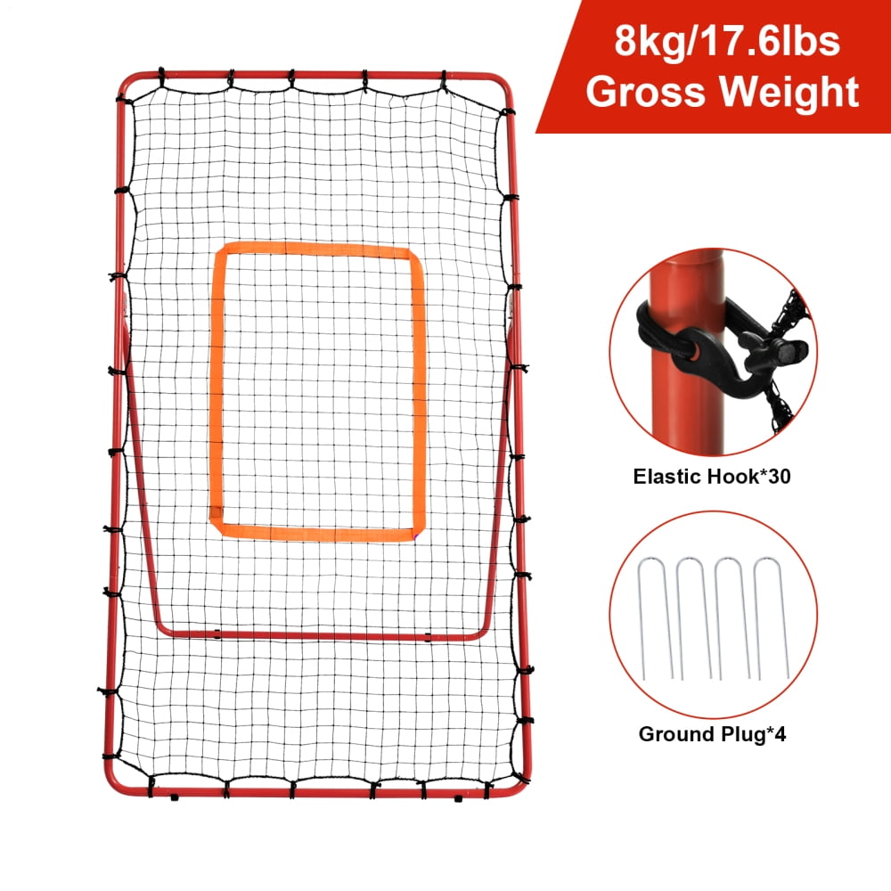 Volleyball Rebounder Net 7x4ft Foldable 18lb Practice Net for Softball ...
