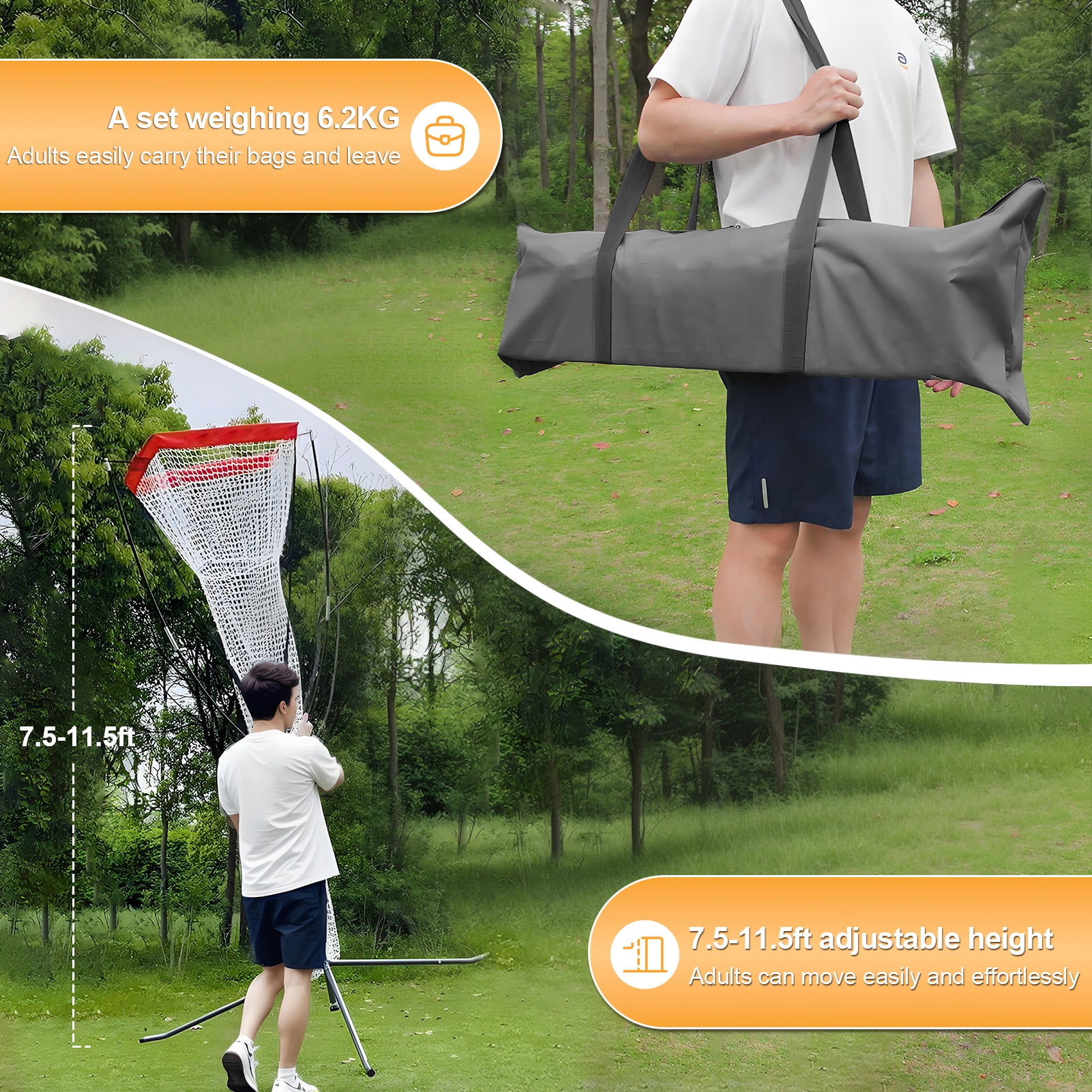 Volleyball Setter Trainer Net with Adjustable Height And Angle ...