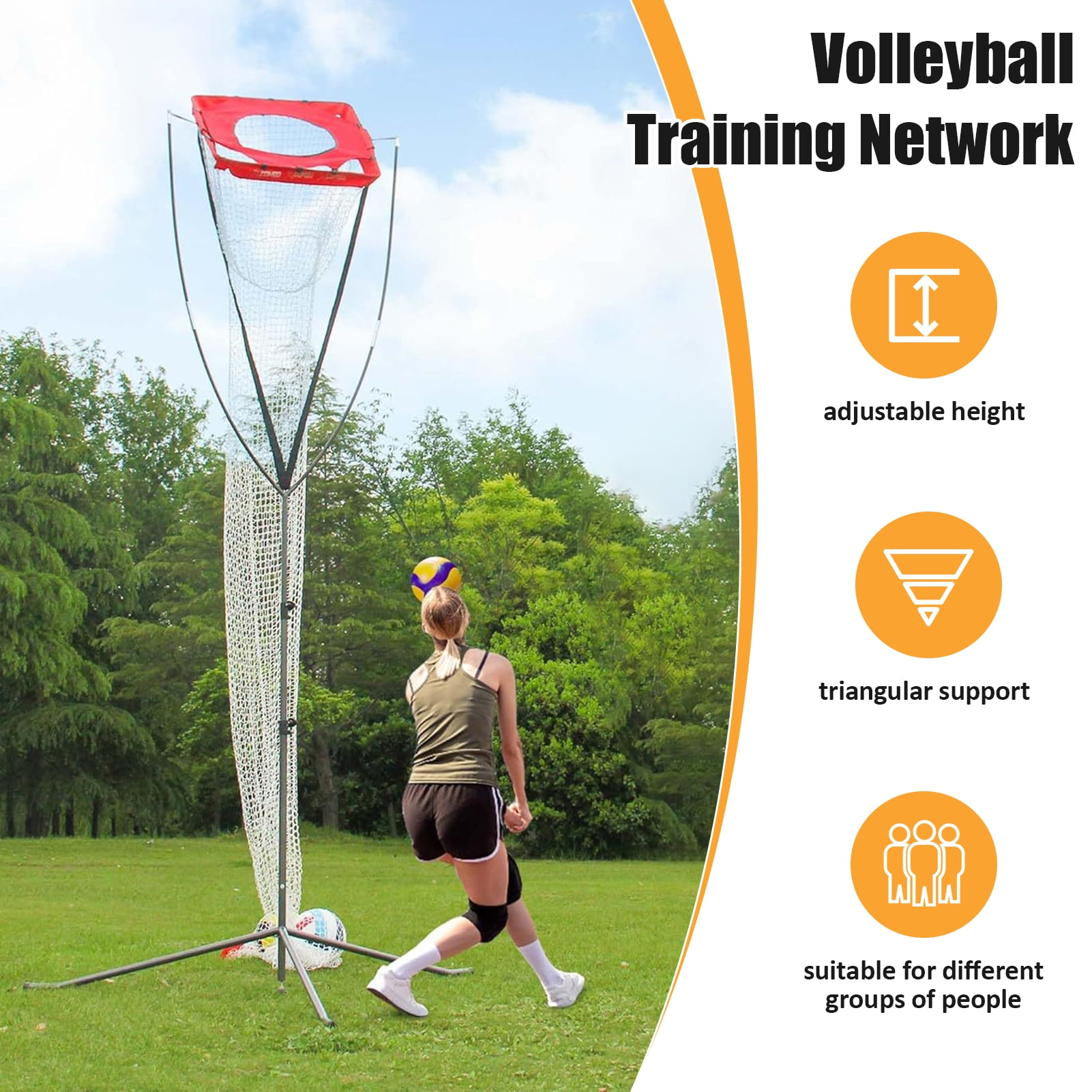 Volleyball Setter Trainer Net with Adjustable Height And Angle ...