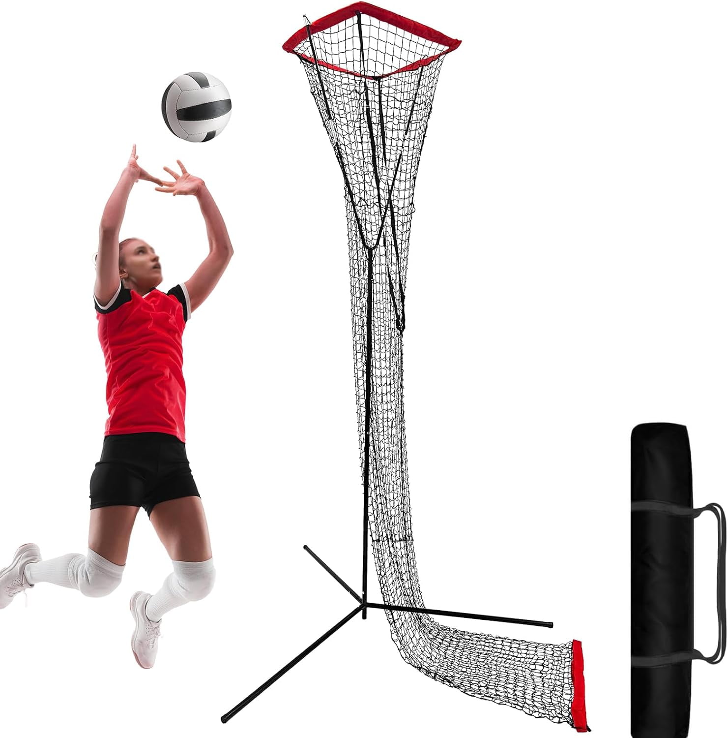 Volleyball Setter Trainer Net, Adjustable Height Volleyball Setter ...