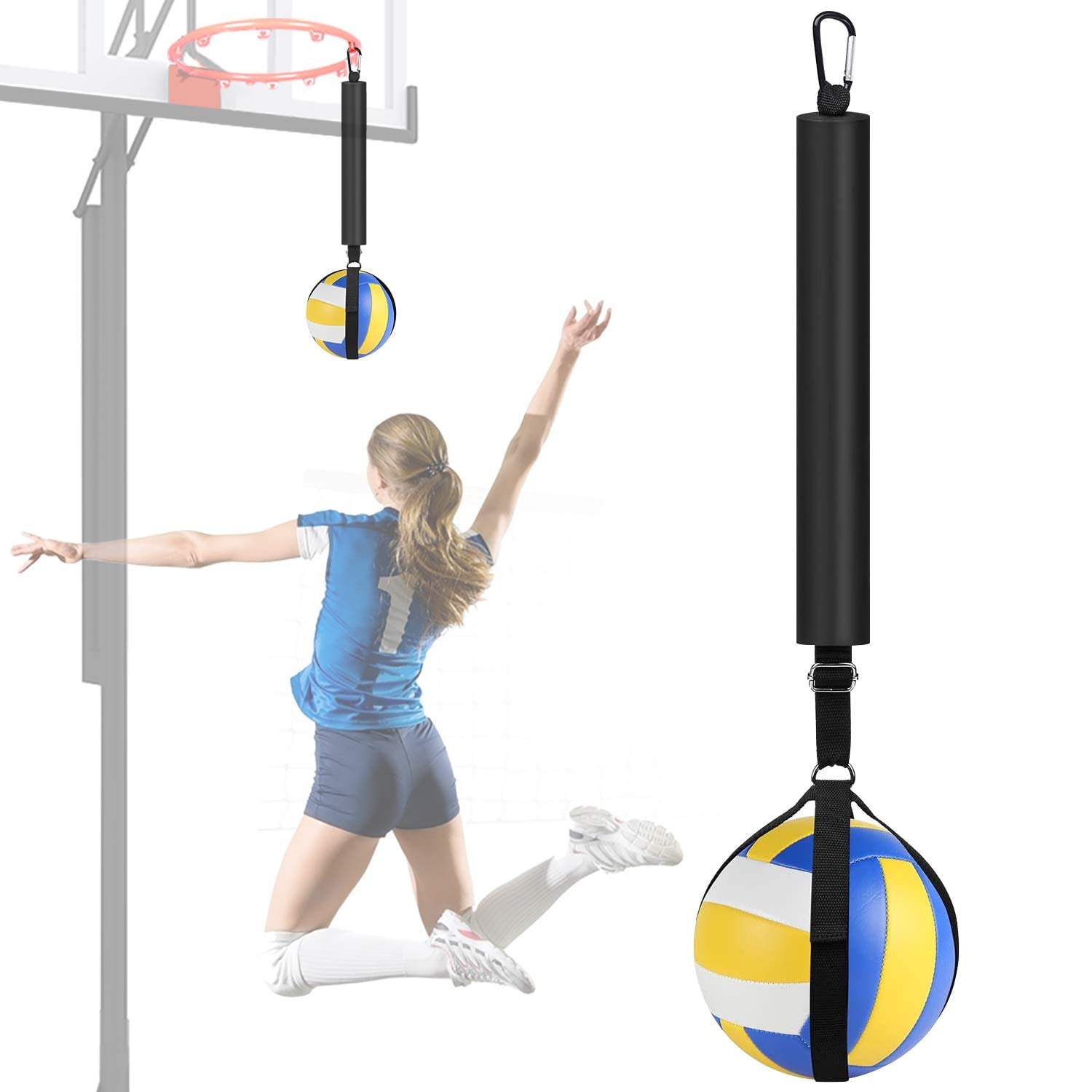 Volleyball Spike Trainer, Elastic Self-Training Volleyballs Resistance ...