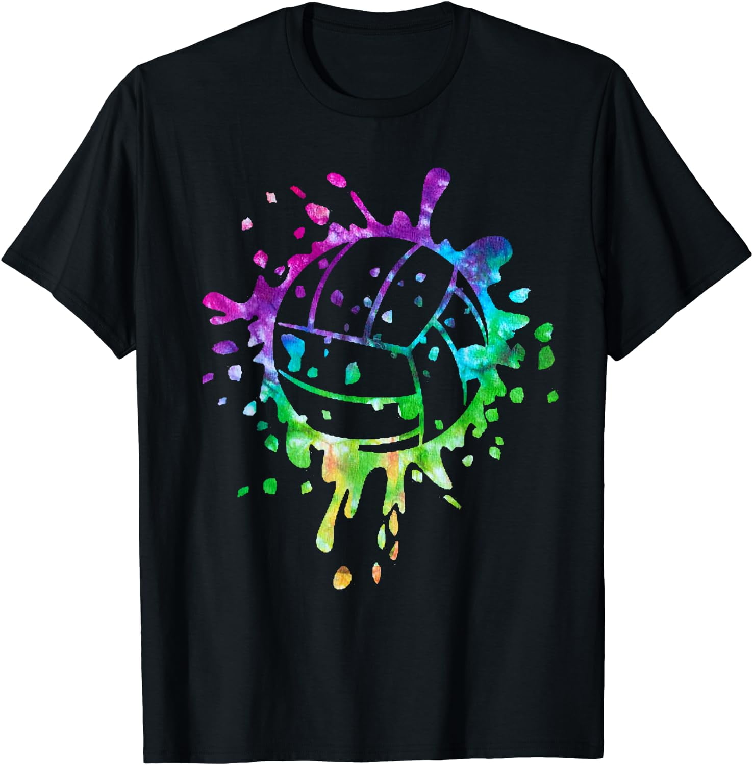 Volleyball Tie Dye Girls Distressed Ball T-Shirt - Walmart.com