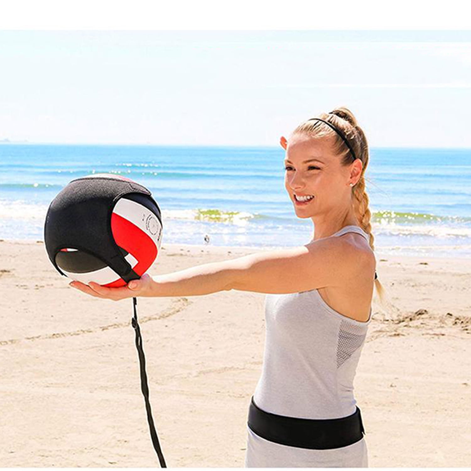 Volleyball Training Aid with Adjustable Waist Belt & 85" Cord for ...