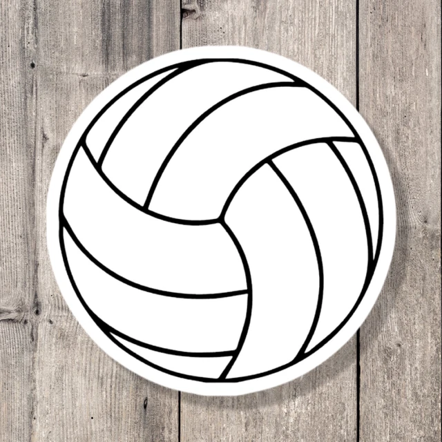 Volleyball Vinyl Sticker Laptop Sticker Water Bottle Sticker ...