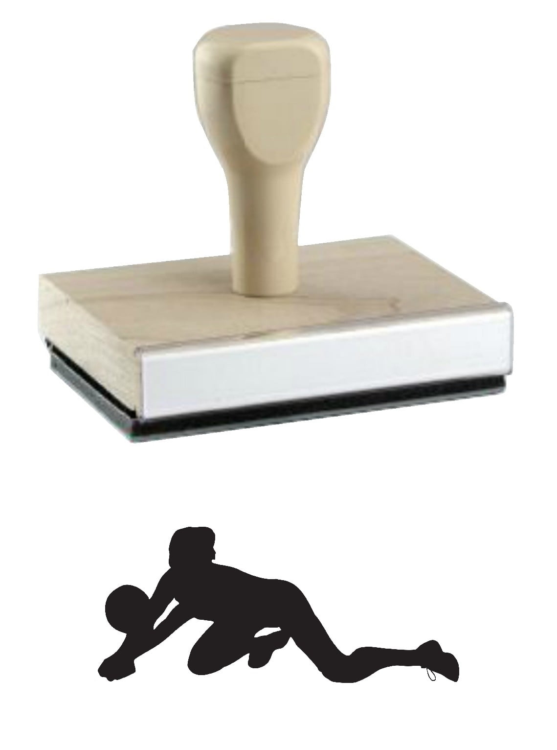 Volleyball Woman Dig Rubber Stamp, 1 X 2" Wood Stamp - Walmart.com