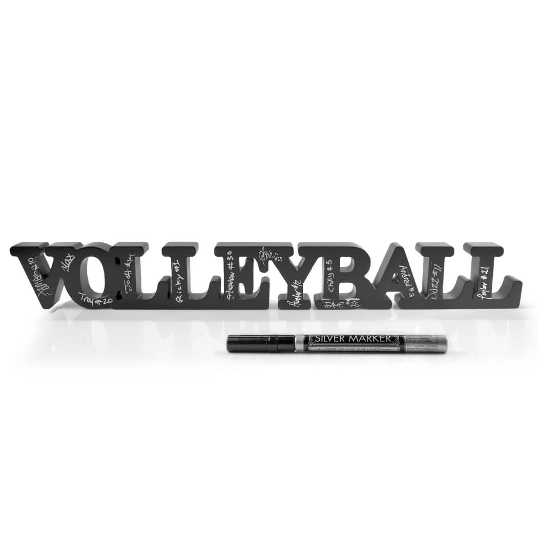 Volleyball Wood Words Ready to Autograph | Volleyball Sign & Decor ...