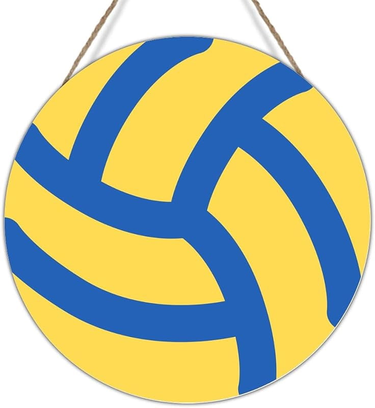 Volleyball Wooden Door Sign Gift for Team Fans Wood Plaque Art Sign ...