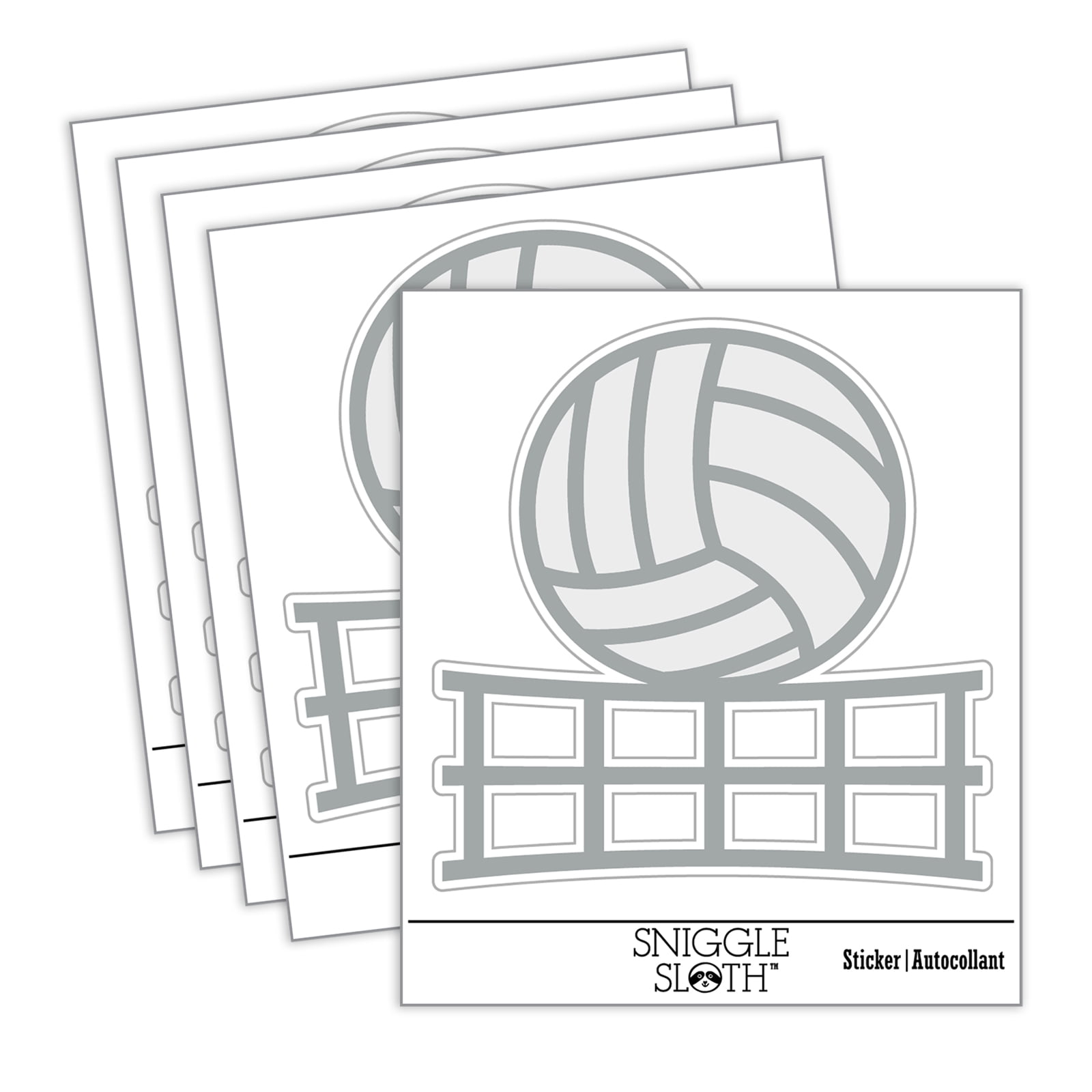 Volleyball and Net Car Window Bumper Water Bottle Phone Tablet Laptop ...