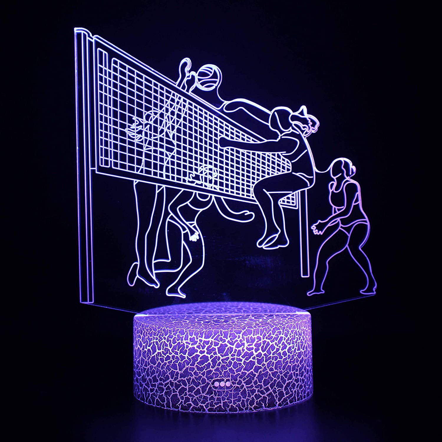 Volleyball game 3D Night Light,3D Illusion Lamp 16 Color Change Decor ...