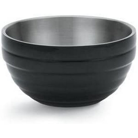 Vollrath Double Wall Round Insulated Serving Bowl (1.7-Quart, Black ...