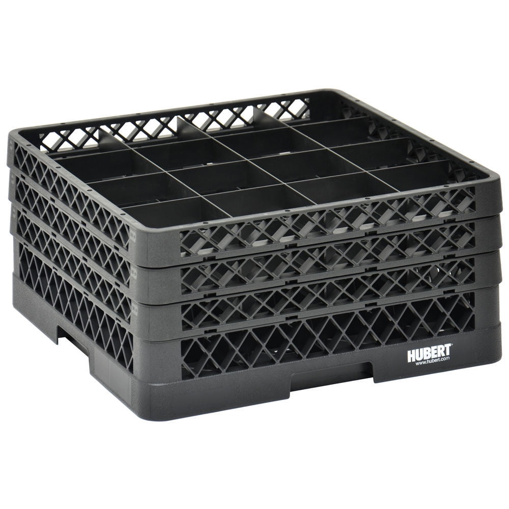 Vollrath Traex Black Plastic 16 Compartment Dishwashing Rack with Three ...