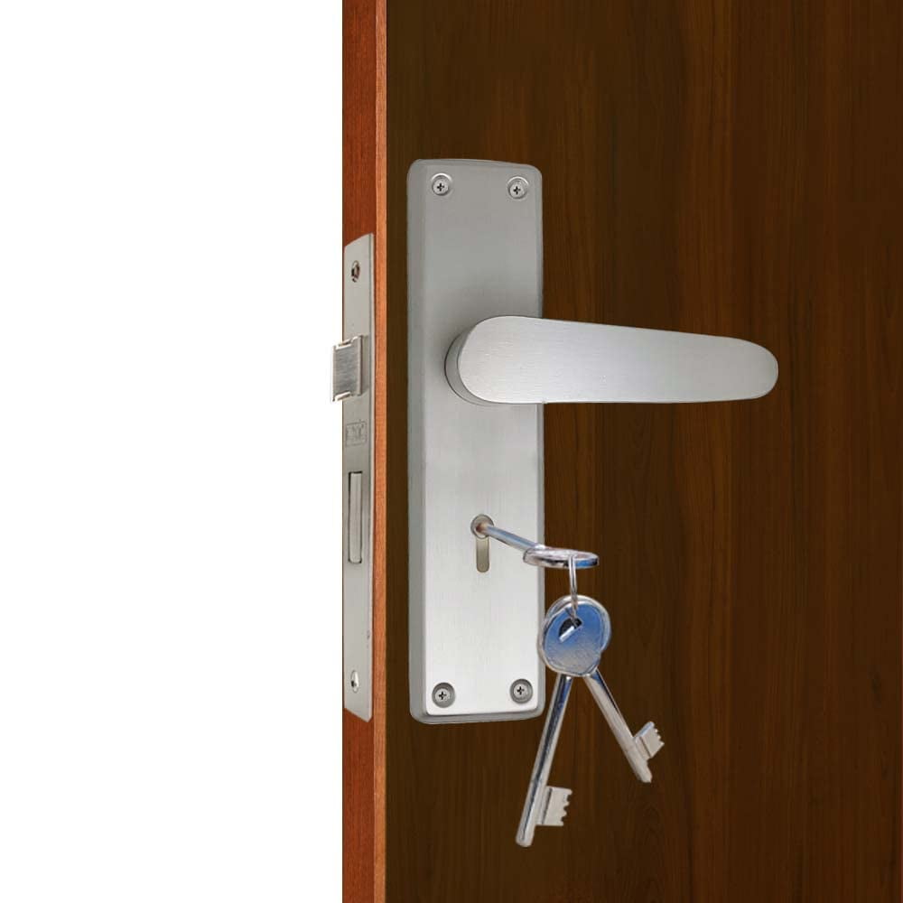 Volo Mortise Door Lock EXL IH 64 KY 8 Inch Mortice Handle Pair in Satin ...