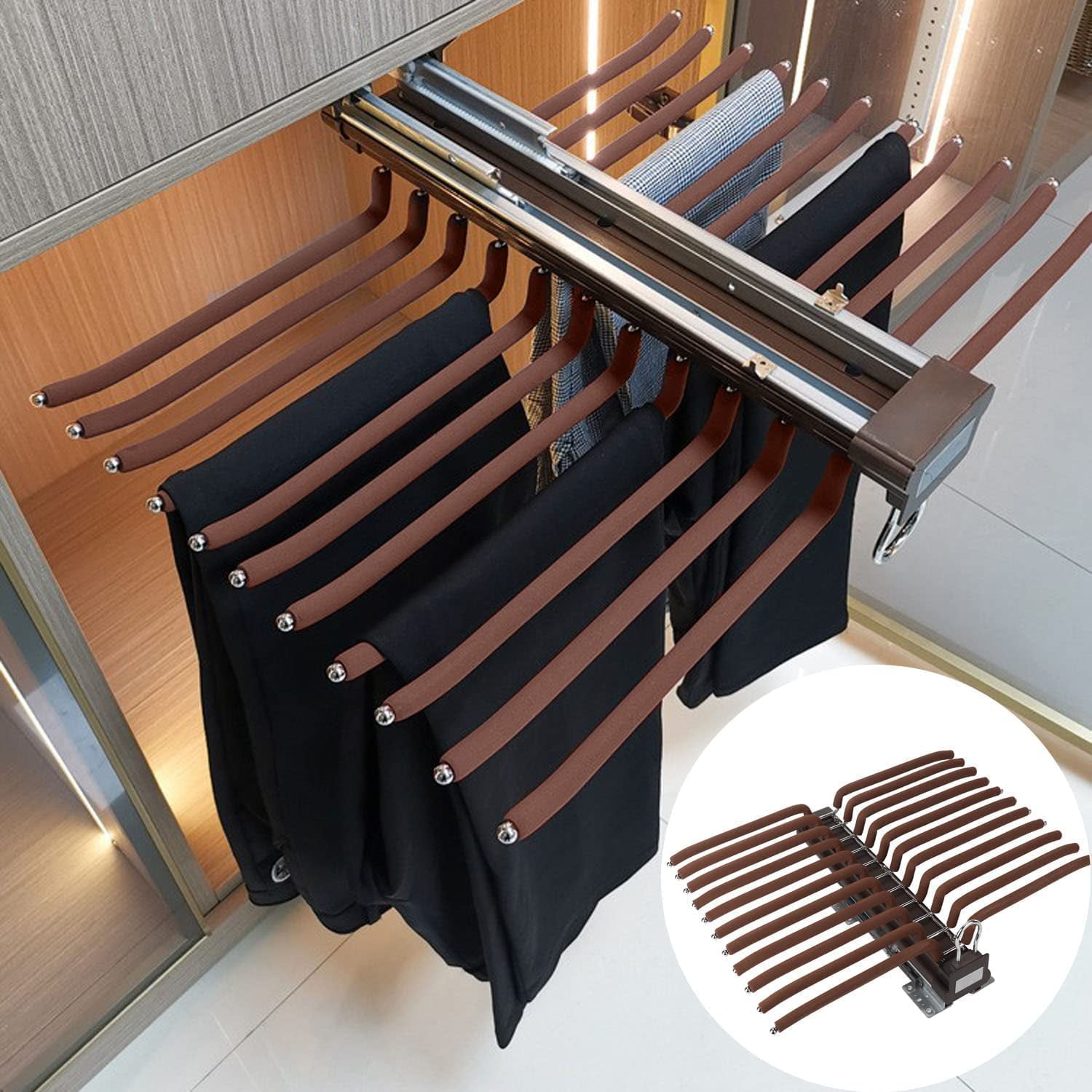Volo Soft Close Pull Out Pants Rack 20 Arms Steel Pull Out Pants ...
