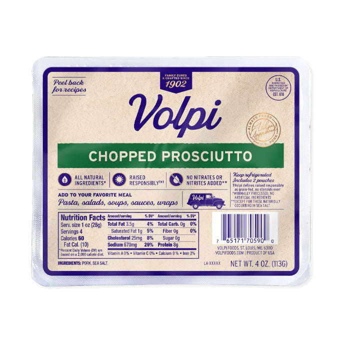 VOLPI - Chef-Style Prosciutto 4OZ ( Pack of 8) - Walmart.com